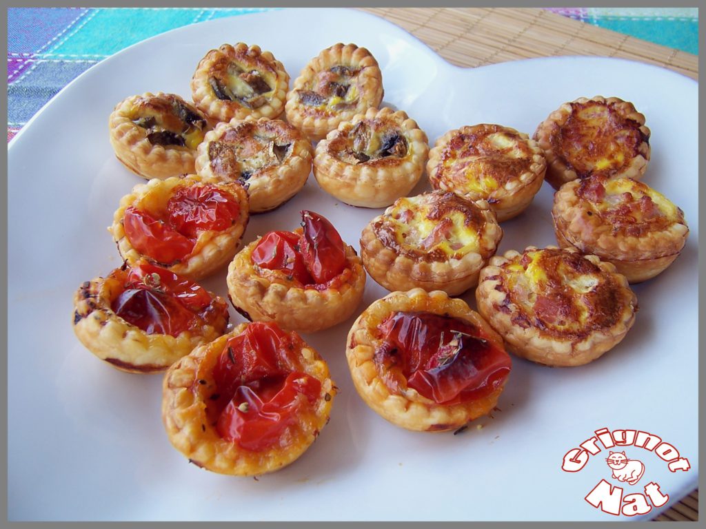 mini quiches pour l'apéritif - Grignot-Nat