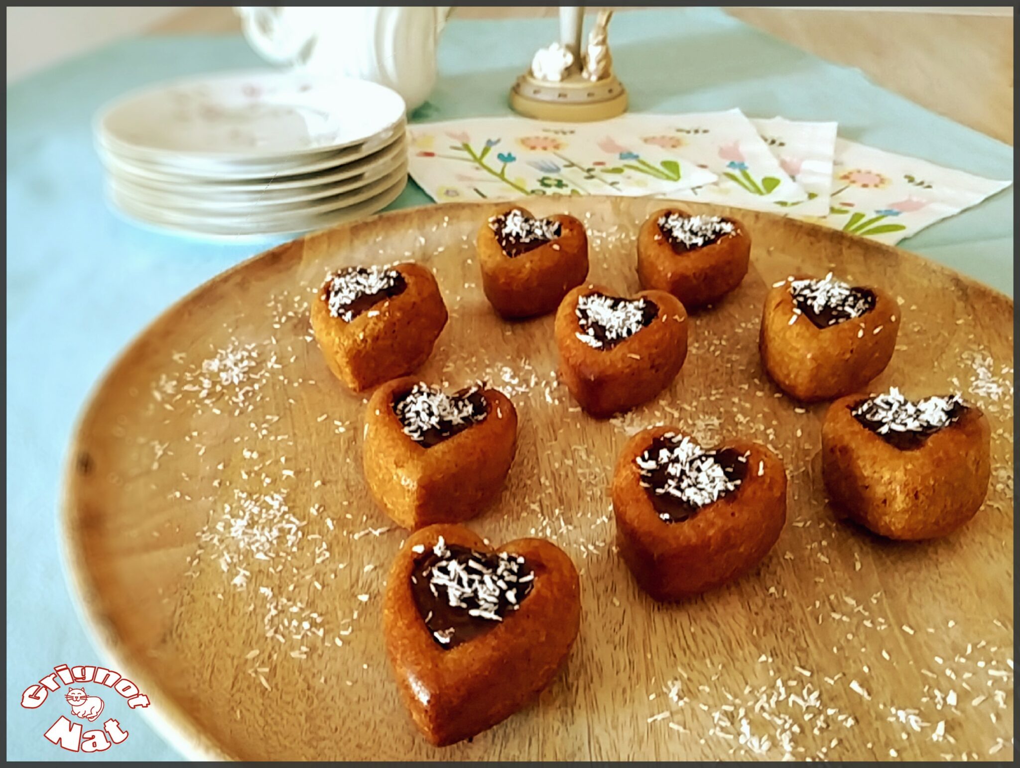 mini moelleux noix de coco et chocolat - Grignot-Nat
