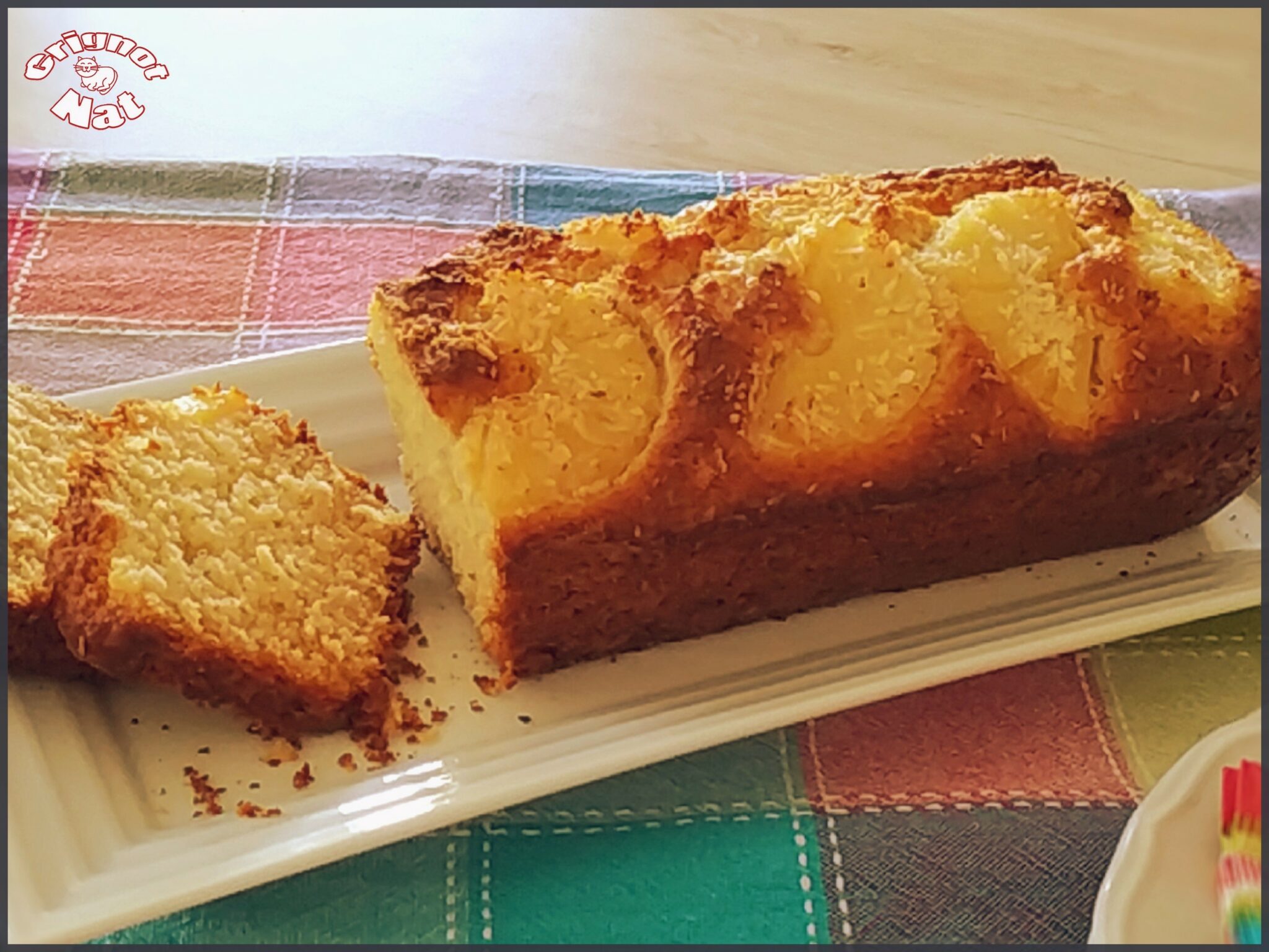 Cake antillais (ananas, rhum et noix de coco) - Grignot-Nat