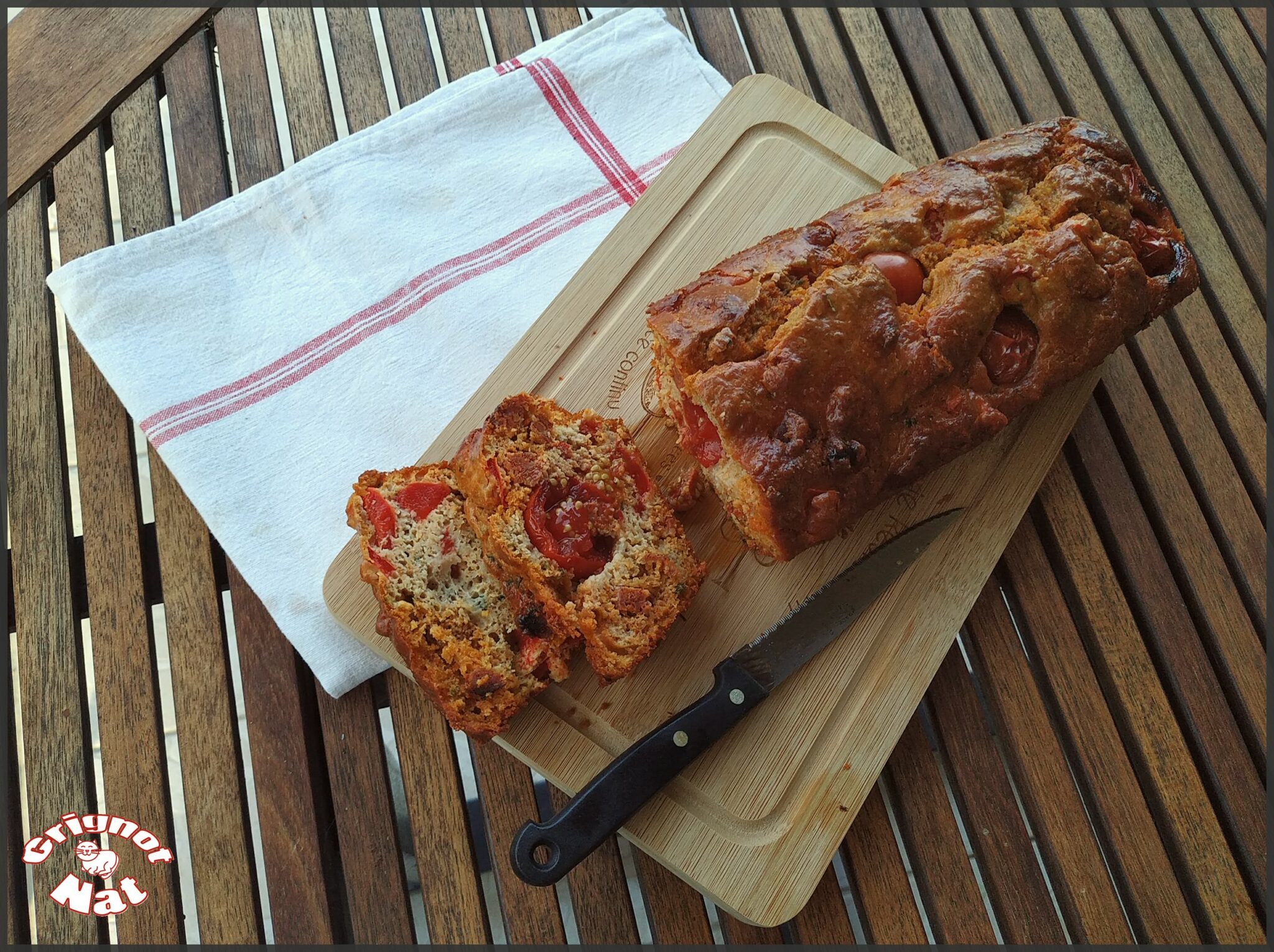 Cake chorizo poivron et tomates (recette IG Bas) - Grignot-Nat
