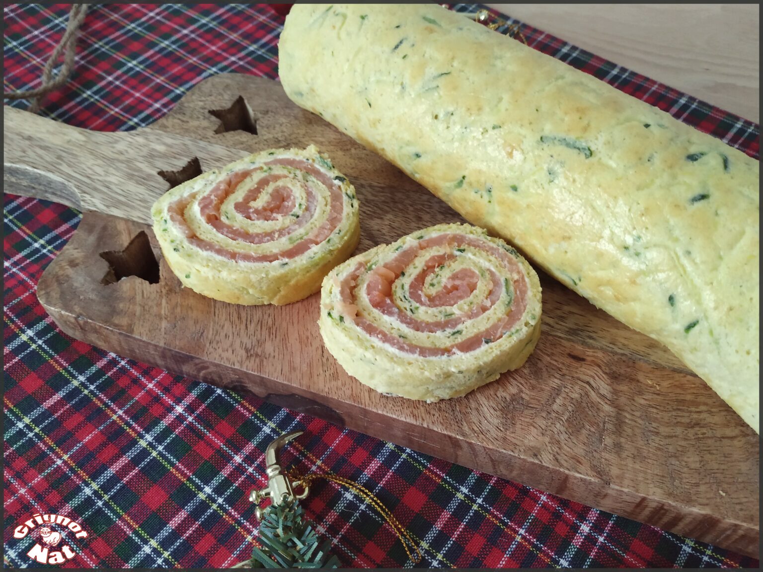 Roulé aux courgettes et à la truite fumée - Grignot-Nat