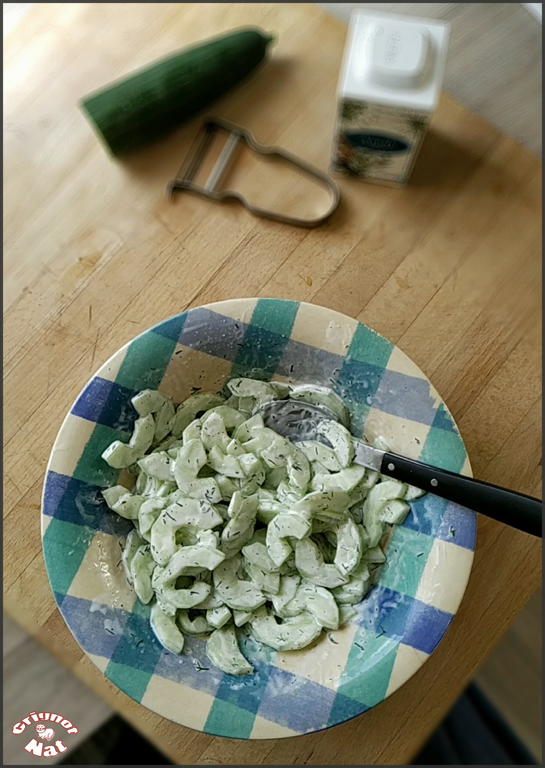 Salade de concombre au yaourt et à l'aneth - Grignot-Nat