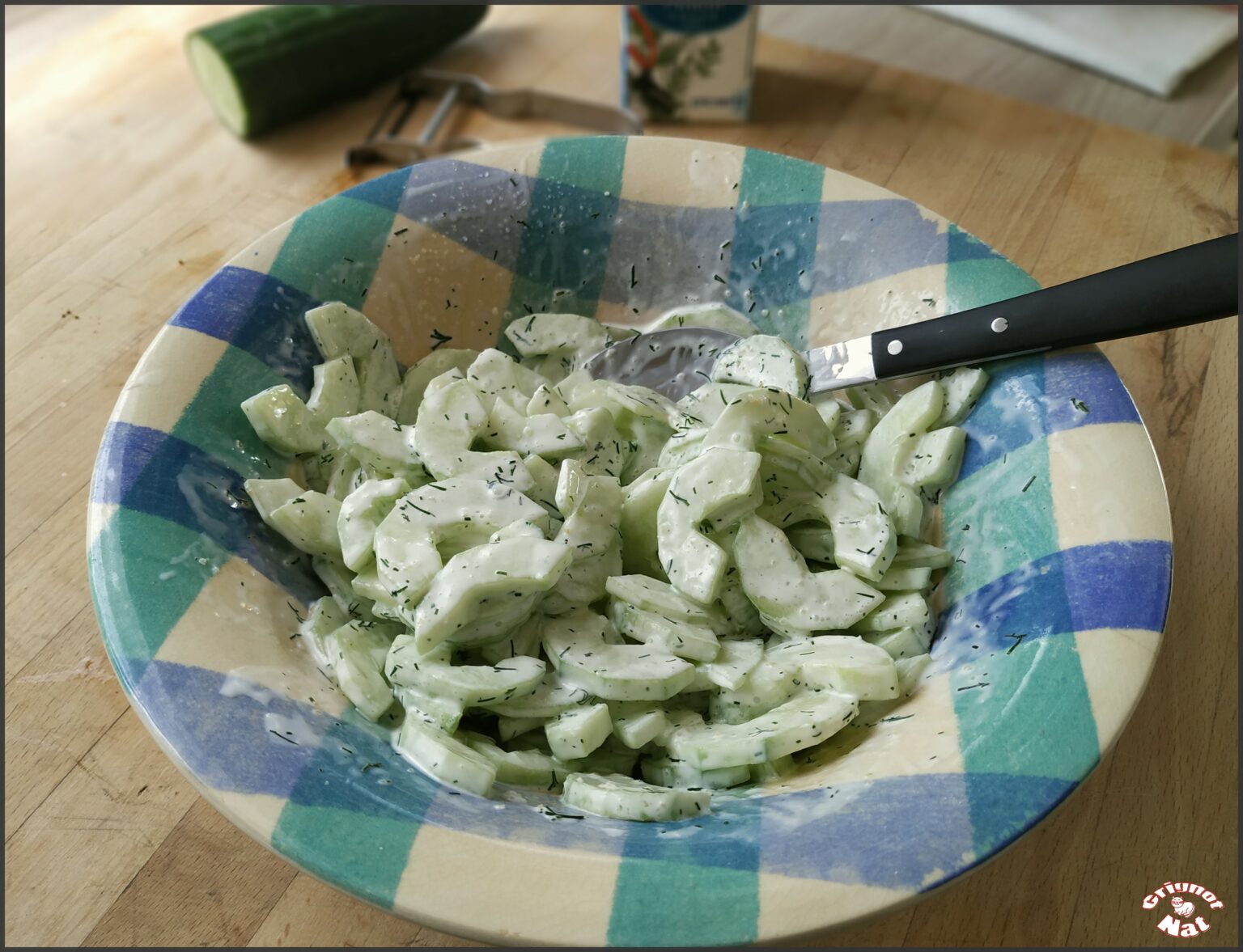 Salade de concombre au yaourt et à l'aneth - Grignot-Nat