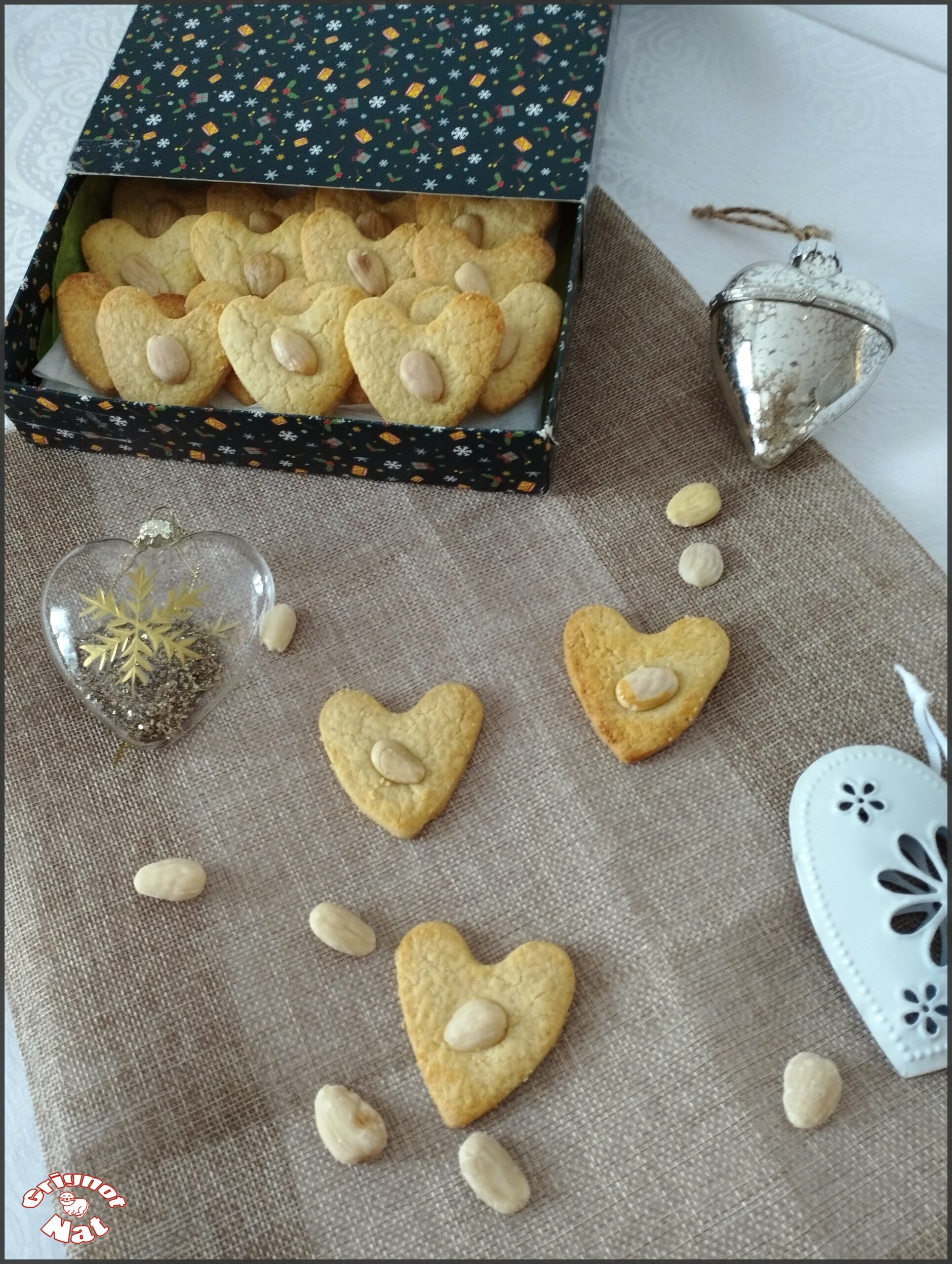 cœurs aux amandes - Grignot-Nat