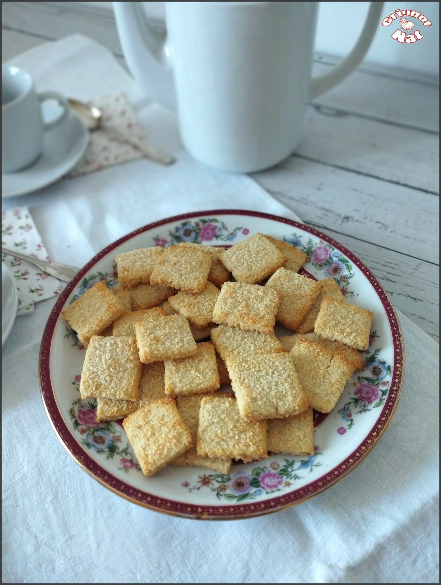 biscuits carrés à la noix de coco - Grignot-Nat